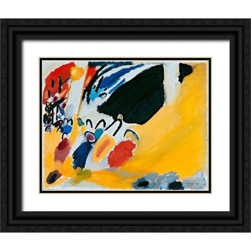 Kandinsky, Wassily 32x26 Black Ornate Wood Framed with Double Matting ...