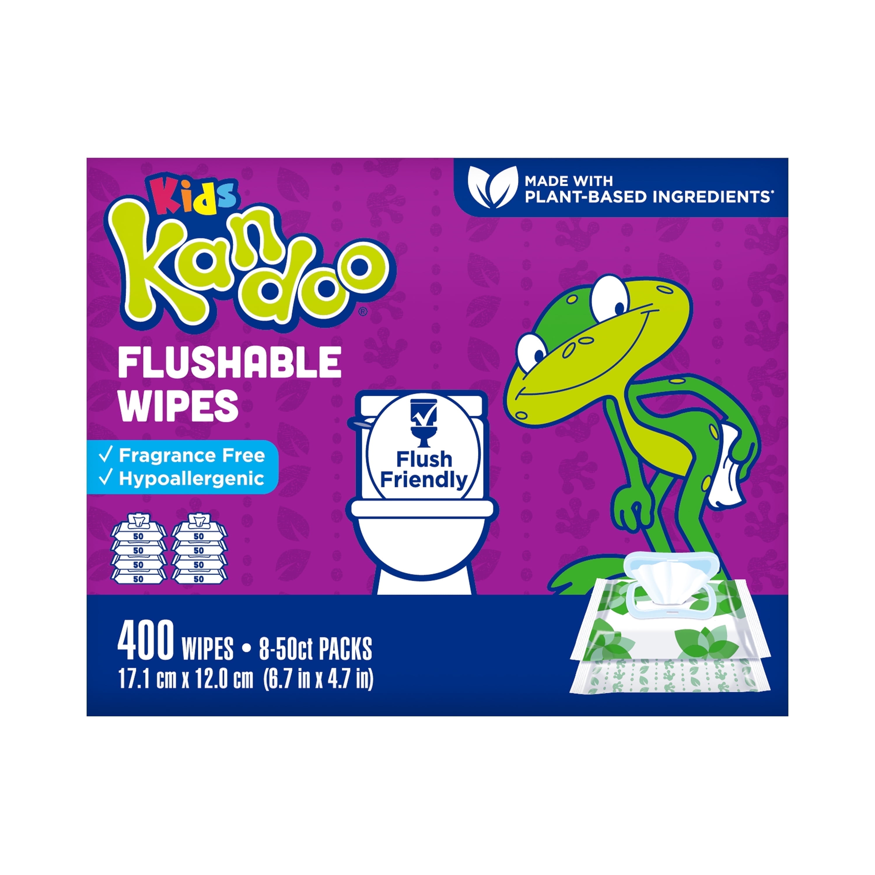 Kandoo Kids & Baby Flushable Wipes with Premium Flip Top - 400ct ...