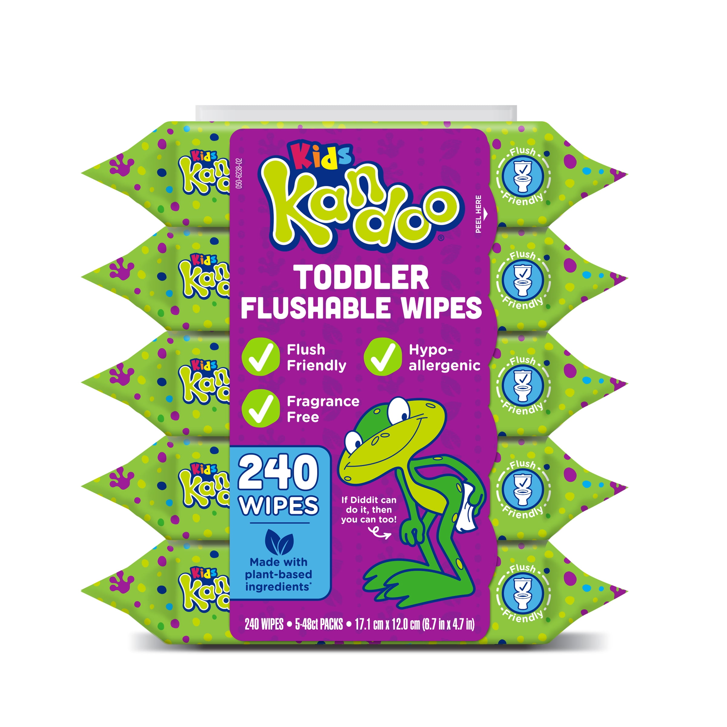 Kandoo Kids Sensitive Flushable Cleansing Wet Wipes, Potty Training Aid ...