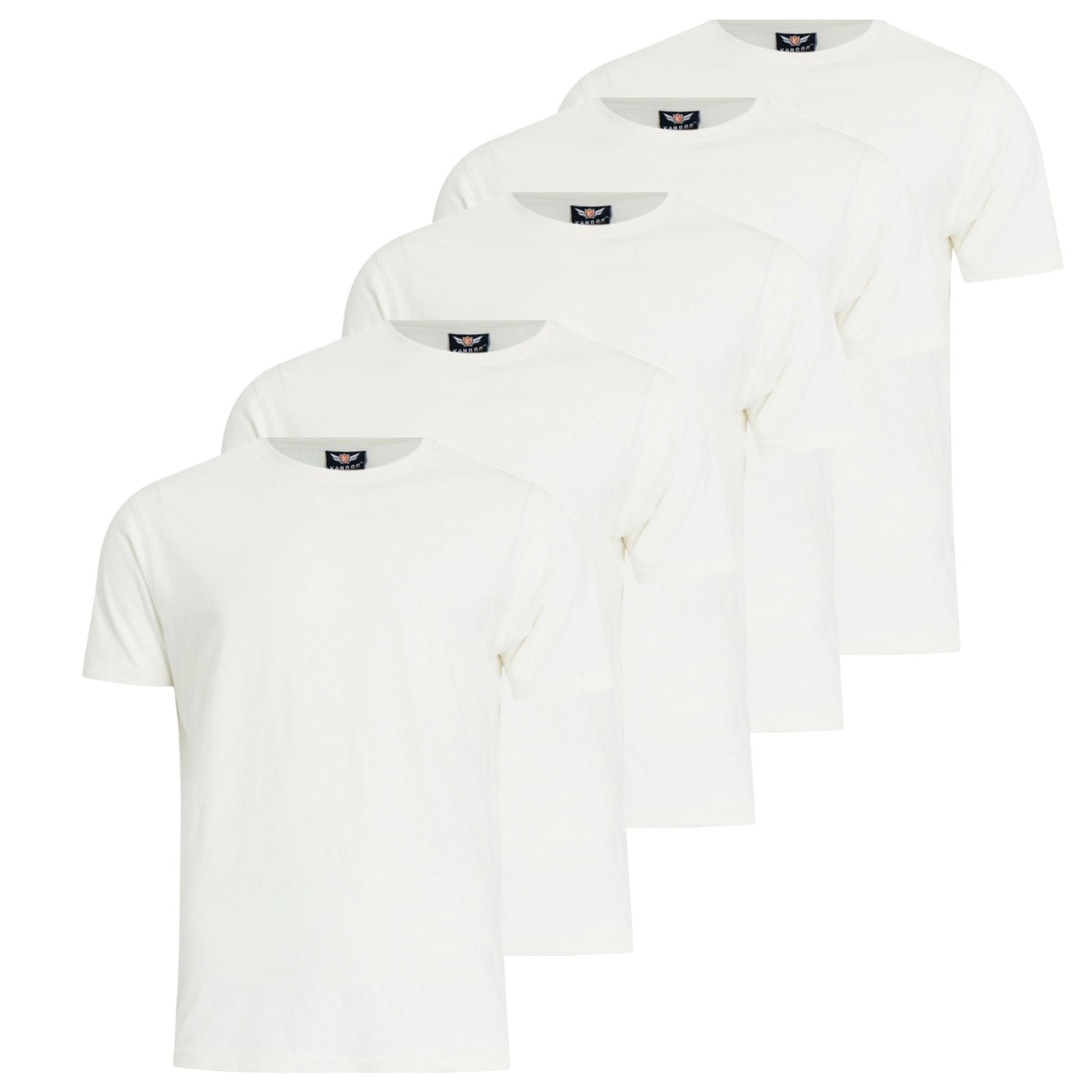 Kandor Mens Dovar T-Shirt (Pack of 5) - Walmart.com