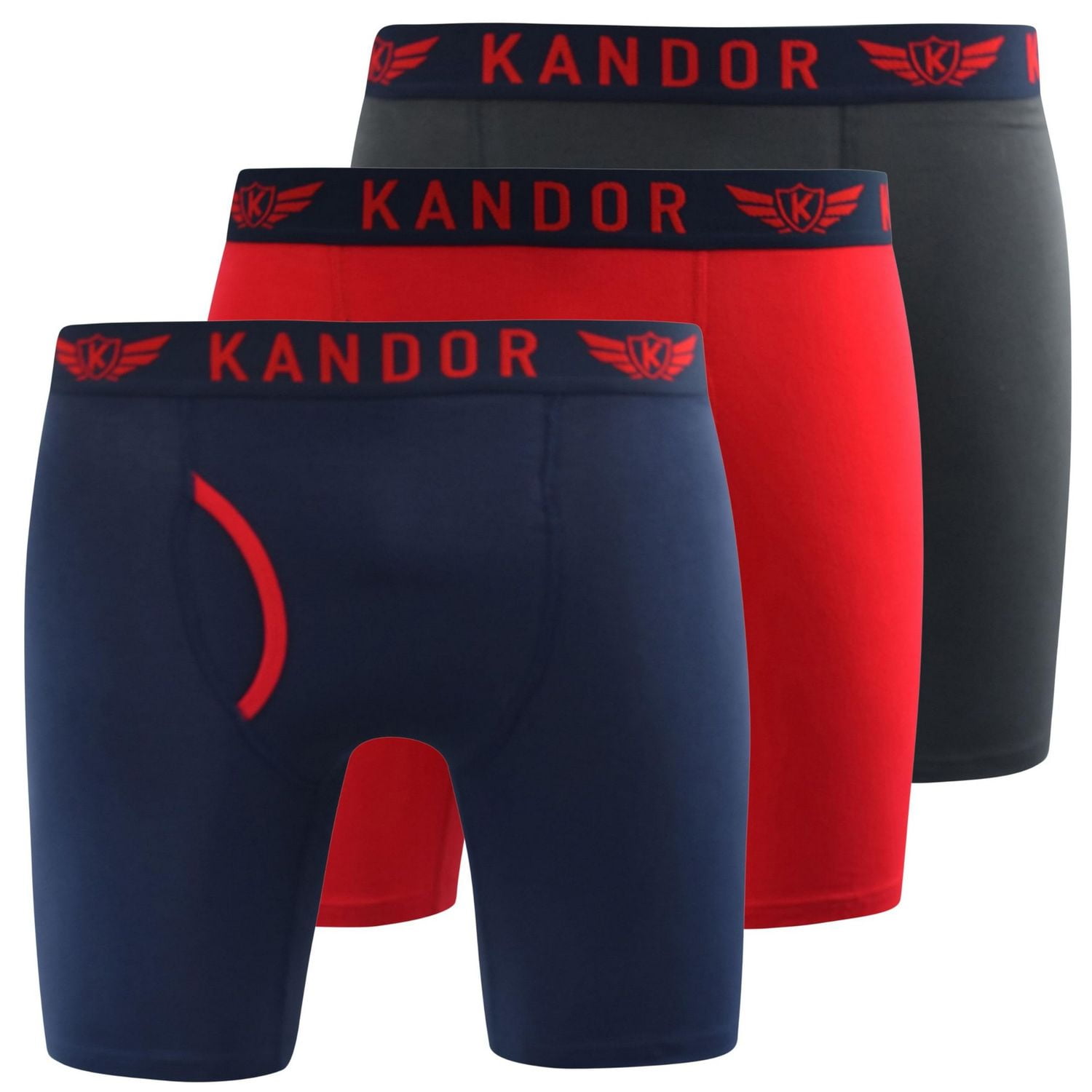 Kandor Mens Trunken Boxer Shorts (Pack of 3) - Walmart.com