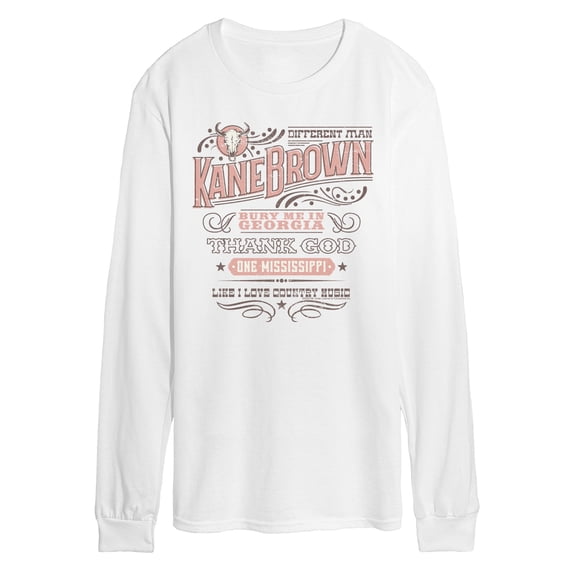 Kane Brown - Different Man - Men's Long Sleeve Graphic T-Shirt ...