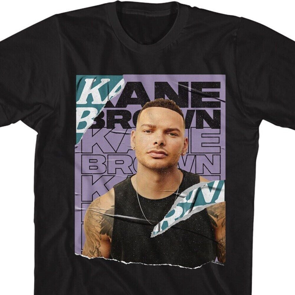 Kane Brown Ripped Photo Black Shirts - Walmart.com