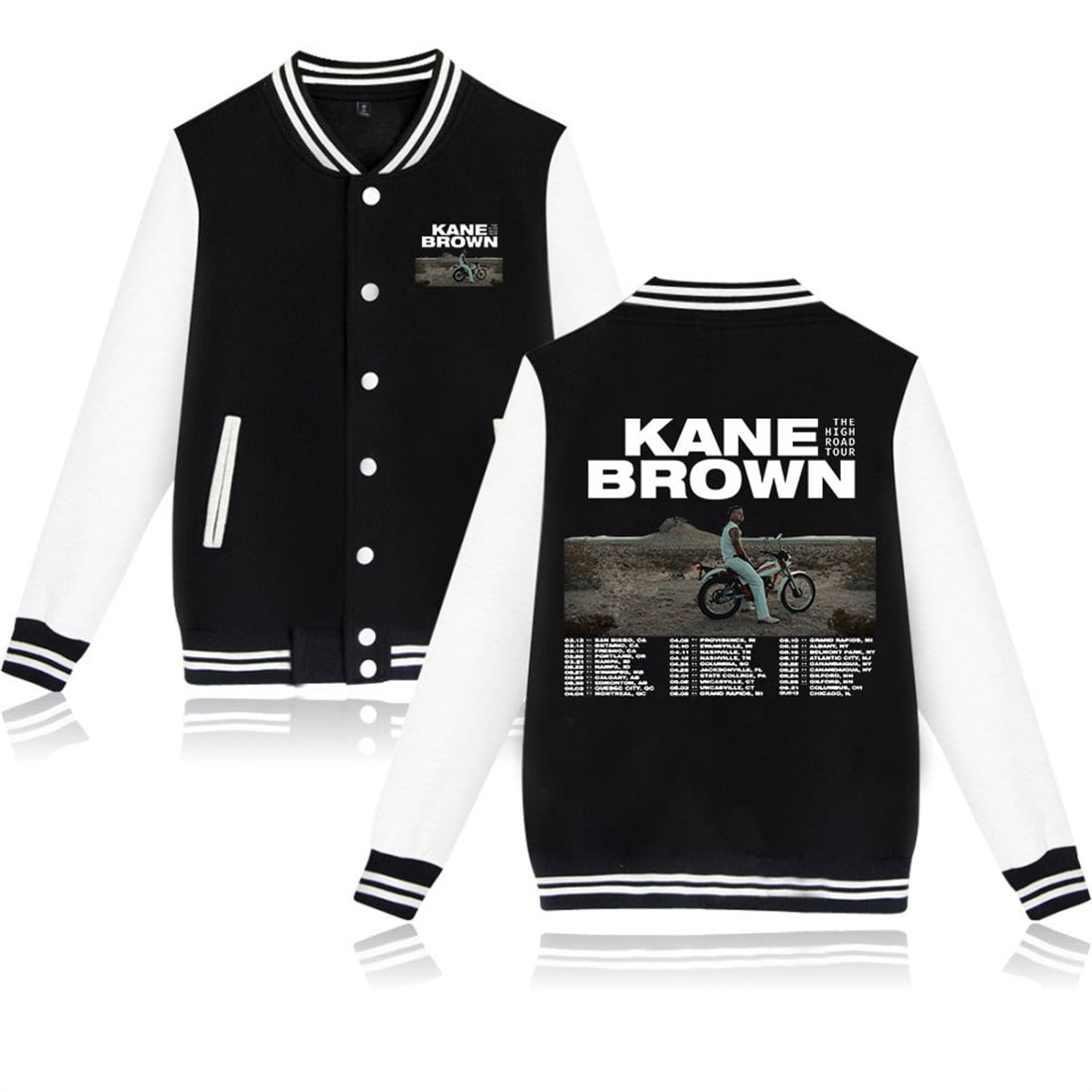 Kane Brown The High Road Tour 2025 Jackets Men Women Baseball Uniform ...