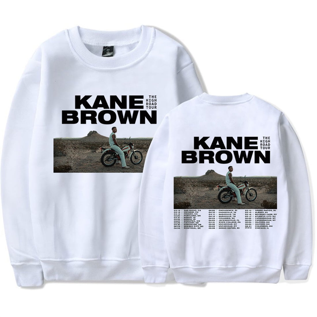 Kane Brown The High Road Tour 2025 Sweatshirts Hip Hop Crewneck Tops ...