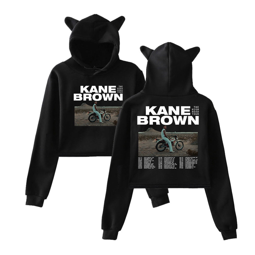 Kane Brown The High Road Tour Merch Pullover Female Cat Ears Hoodie ...