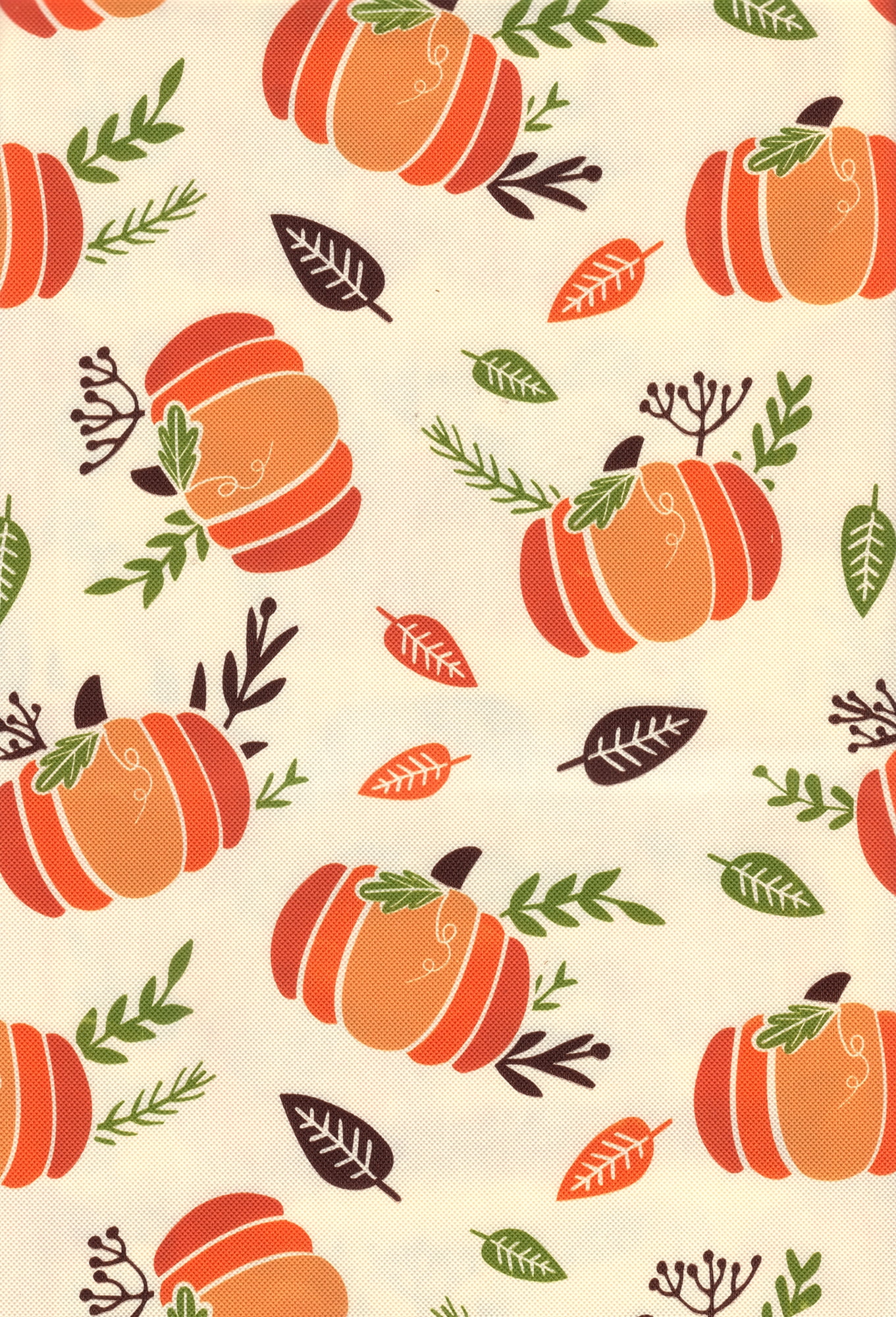 Kane Fall PEVA Vinyl Tablecloth, Pumpkin Leaf Pattern, 60 Round ...