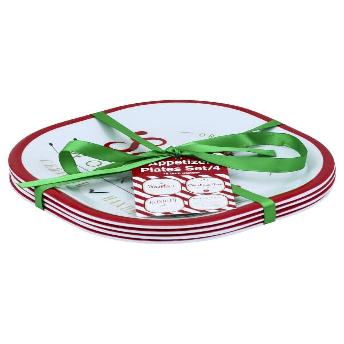 Kane Home Christmas 8-inch Melamine Appetizer Plates 4 Piece ...