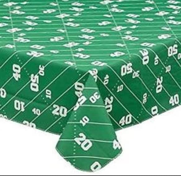Kane Home Football Vinyl Tablecloth, PEVA Flannel Backed, Game Day, 52 ...
