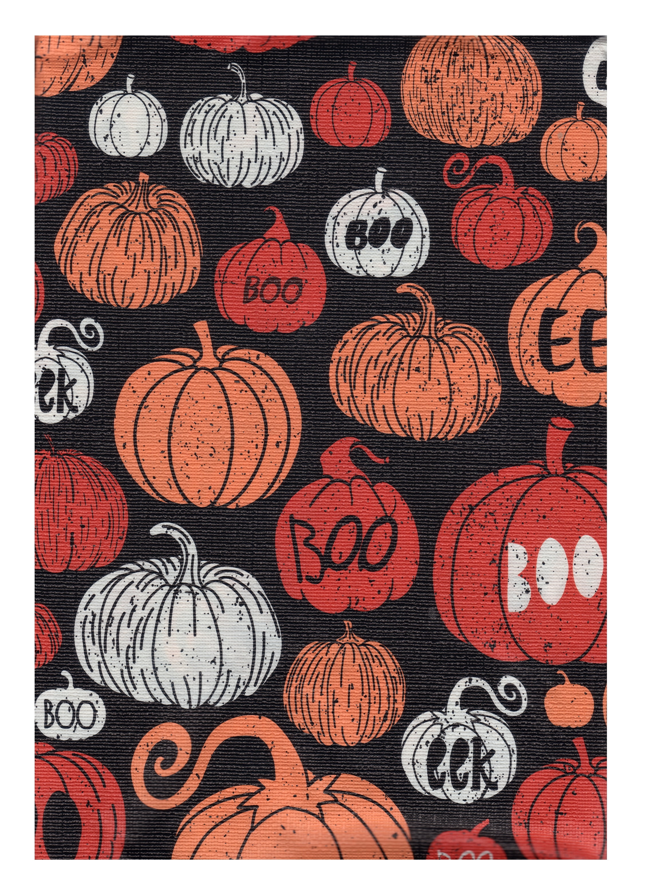 Kane Home Halloween Tablecloth Orange Black PEVA Vinyl, Boo Pumpkin ...