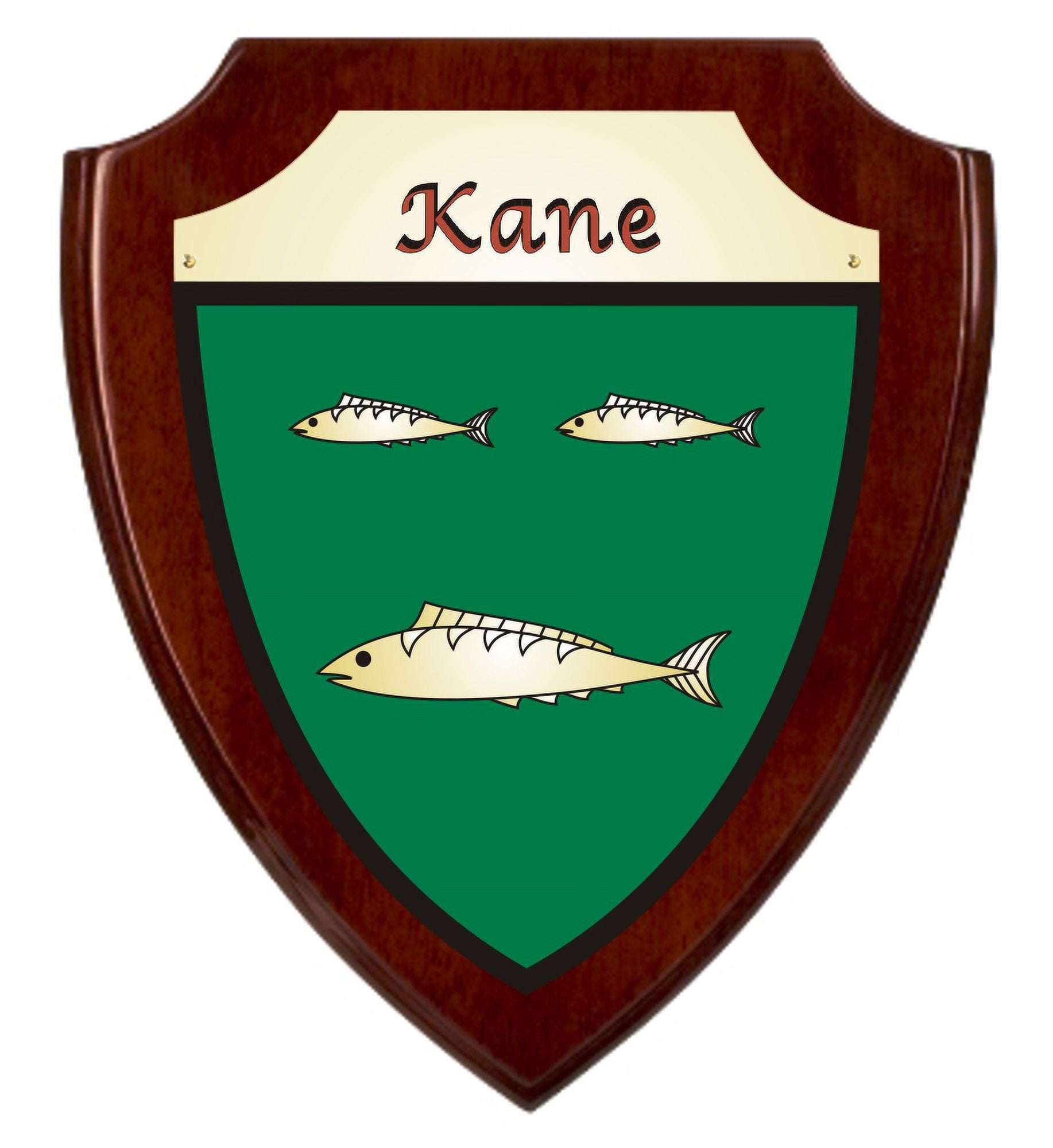 Kane Irish Coat of Arms Shield Plaque - Rosewood Finish - Walmart.com