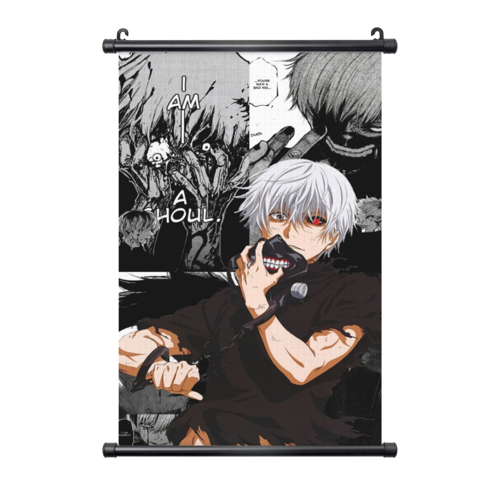 Kaneki Ken Poster Plastic Shaft Wall Hanging Banner Artwork Canvas Wall ...