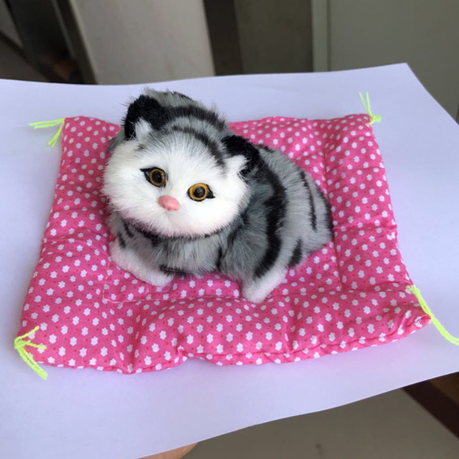 KangQi Simulation Cute Cat Kitten Sound Plush Doll Toy with Sleeping ...