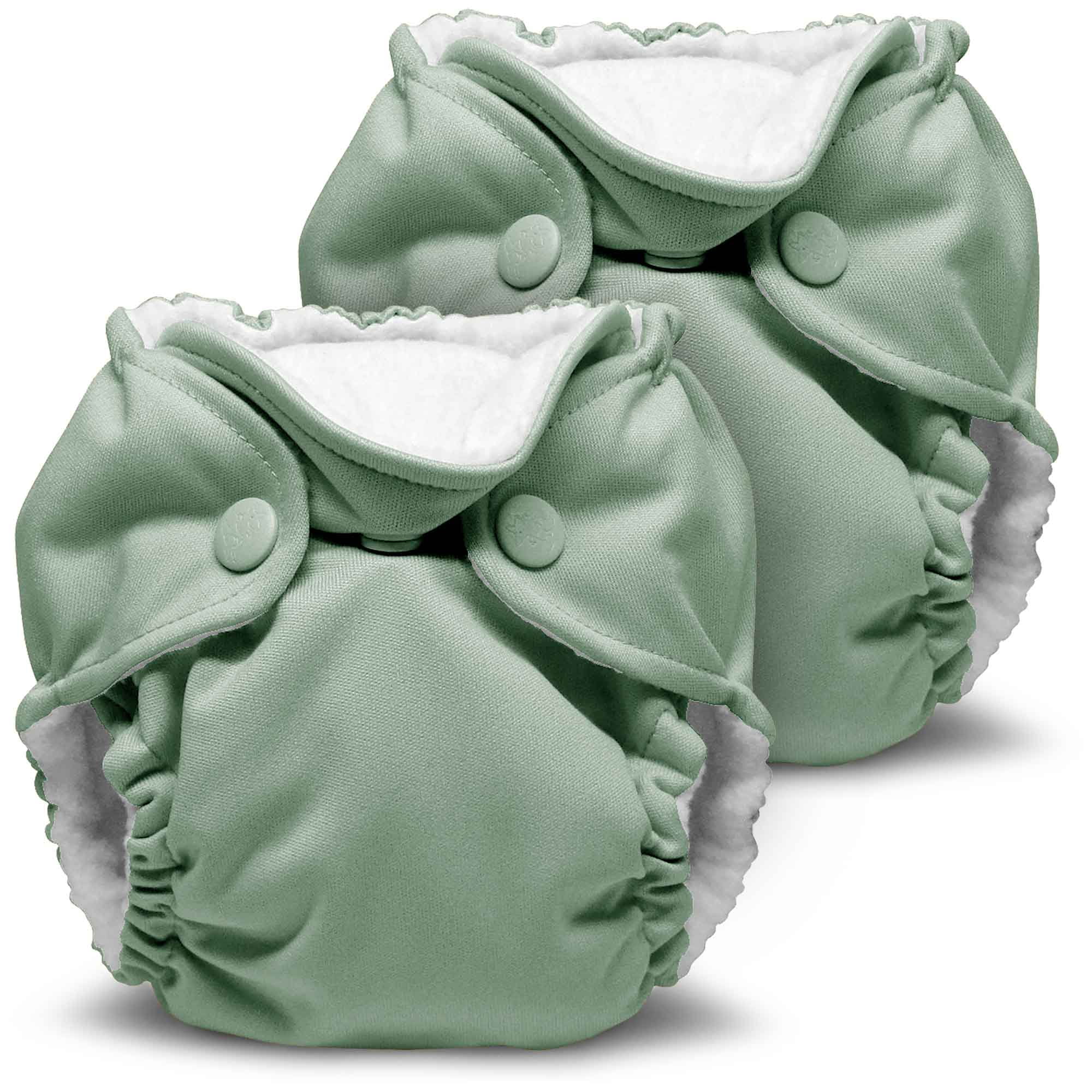 Kanga Care Lil Joey Newborn All in One AIO Cloth Diaper (2pk) Willow 4 ...