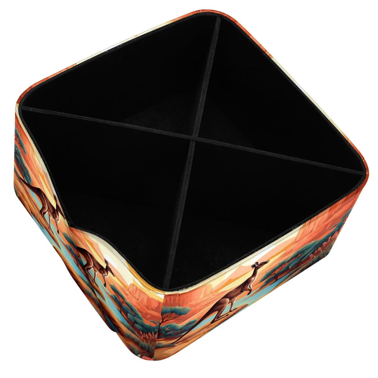Kangaroo 4 Compartment Square Pen Case with Removable Dividers - Pencil ...