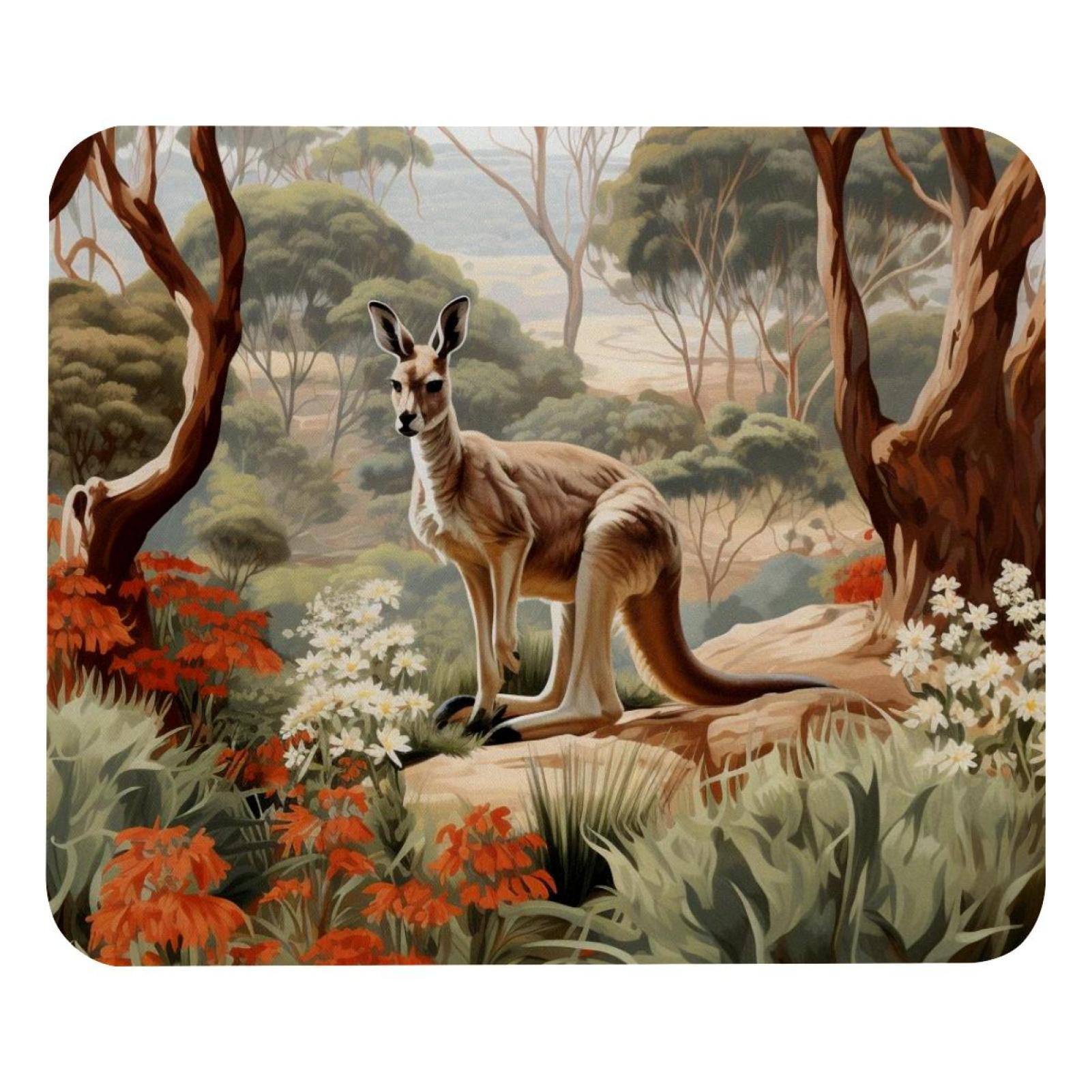 Kangaroo 8.3x9.8 Inch Square Desk Mat with Non-Slip Rubber Bottom for ...