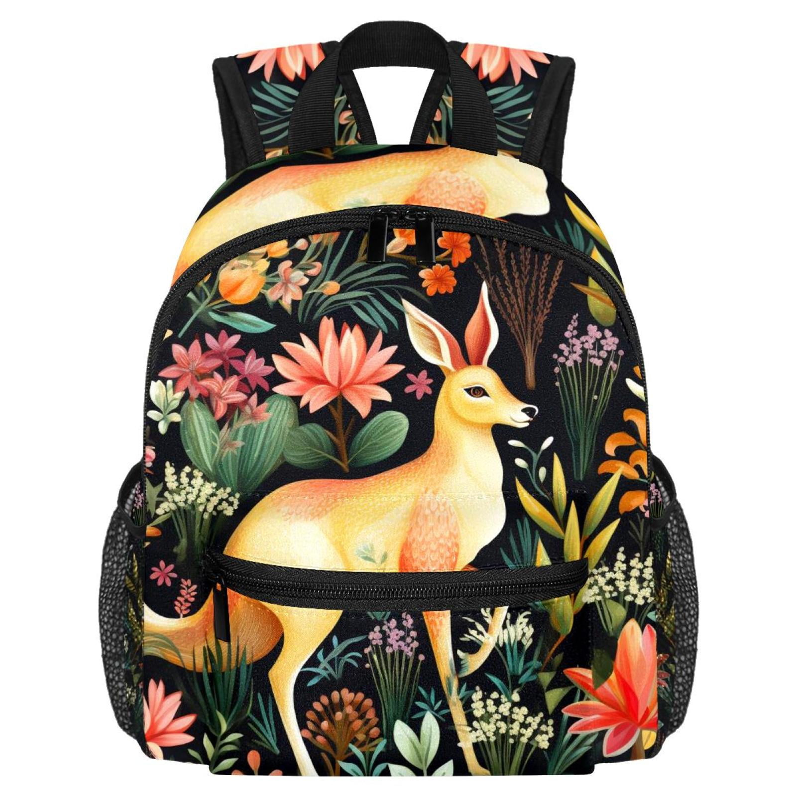 Kangaroo Adjustable Shoulder Strap Backpack - Large Capacity, Printed ...