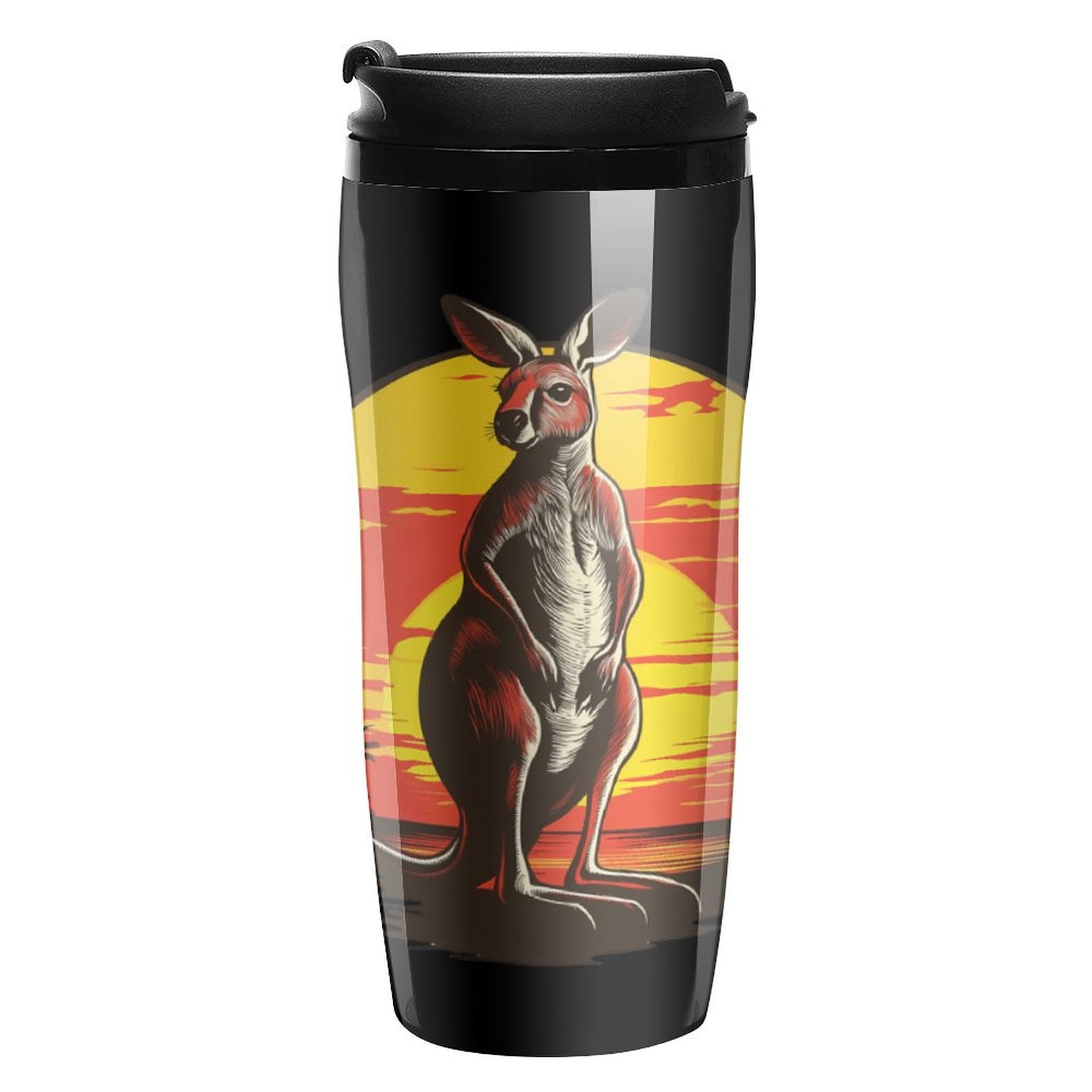 Kangaroo Animals Retro Sunset Travel Coffee Tumbler Reusable Cup for ...
