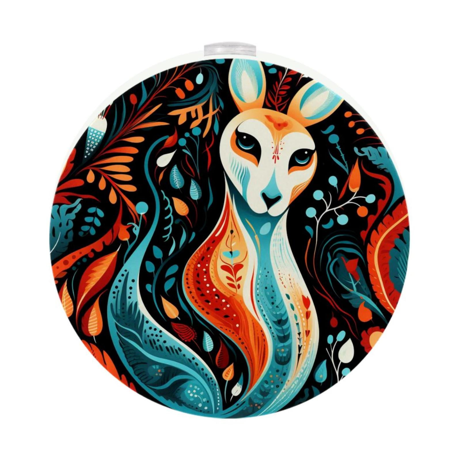 Kangaroo Bright and Compact LED Round Night Light - Set of 2, Energy ...