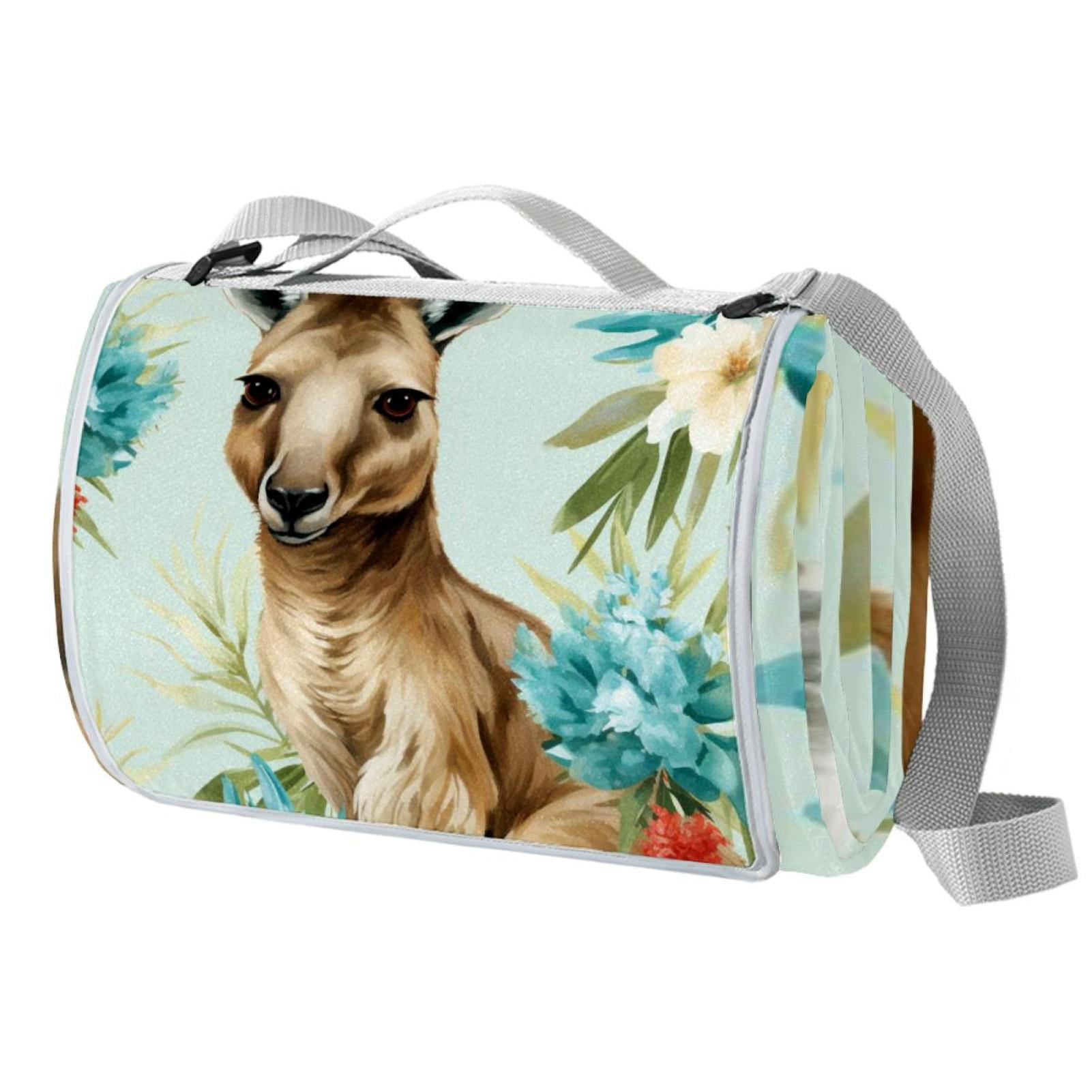 Kangaroo Canvas Picnic Mat Outdoor Blanket Waterproof Extra Large ...
