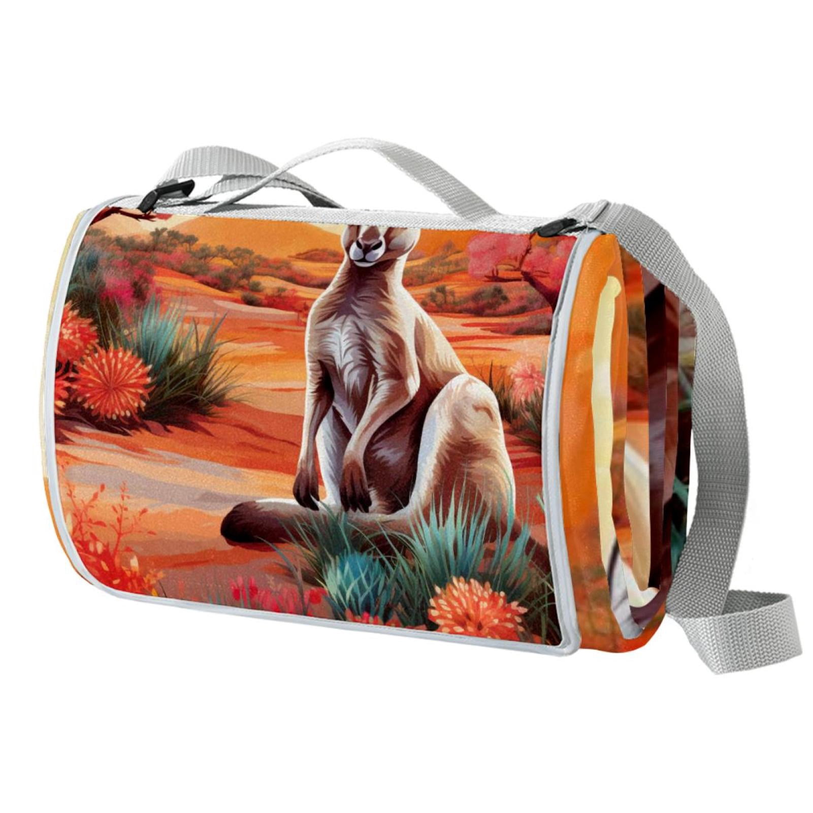 Kangaroo Canvas Picnic Mat - Waterproof Outdoor Blanket for Camping ...