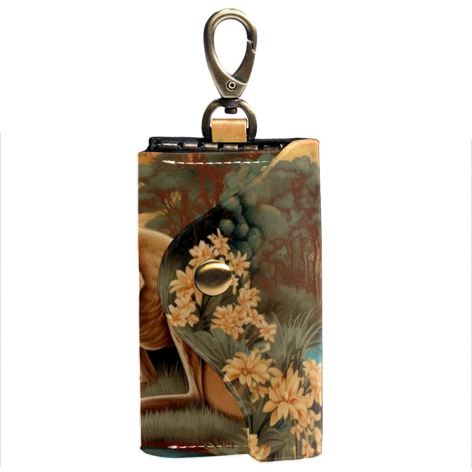 Kangaroo Car Key Case Key Holder Key Bag with 6 Hooks and Side Pockets ...