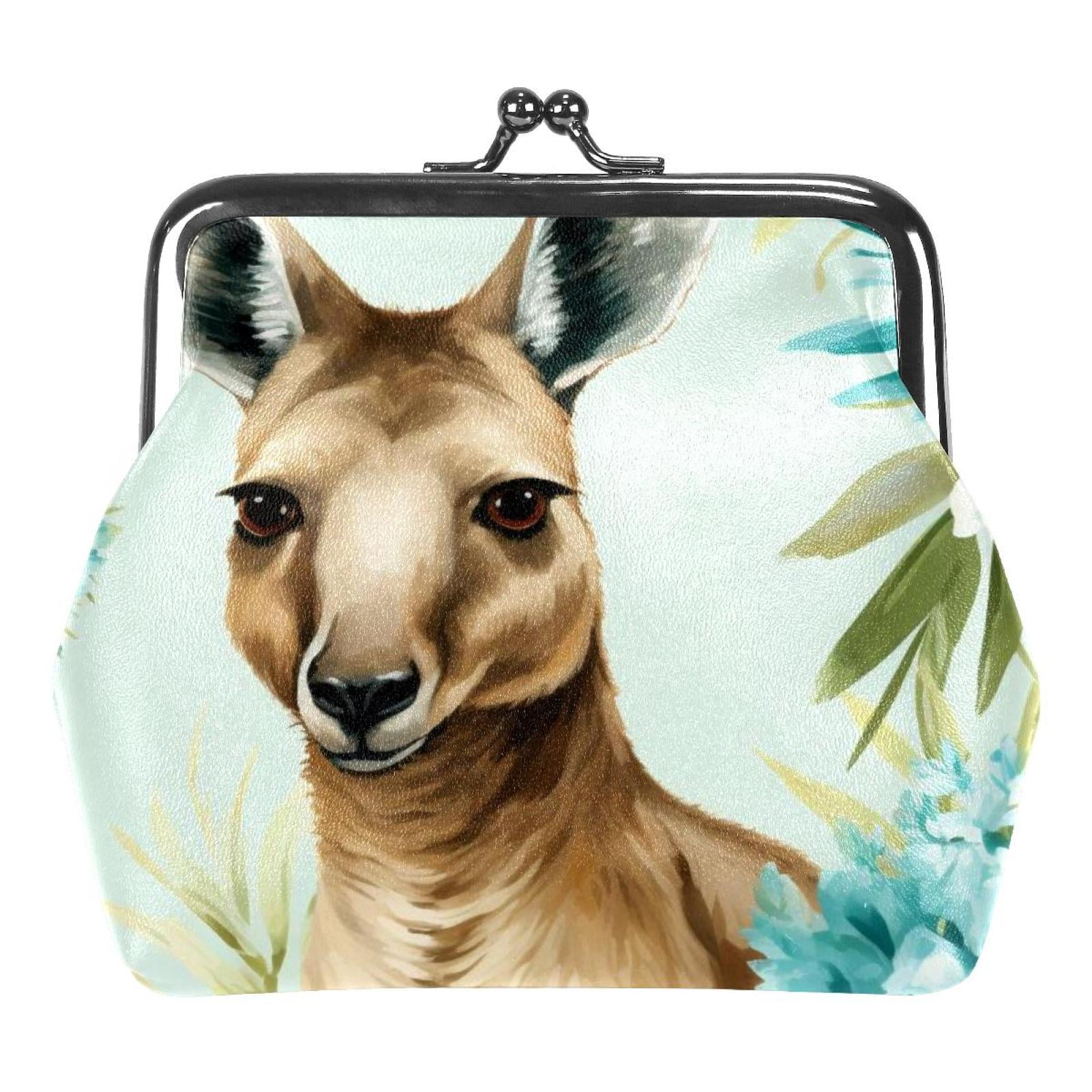 Kangaroo Coin Purse Vintage Pouch Kiss-lock Change Purse Wallets ...