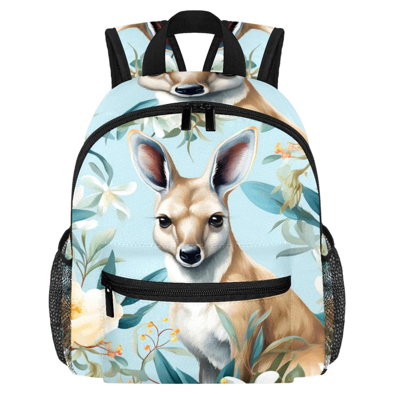 Kangaroo Cute Book Bag with Adjustable Shoulder Strap, Large Capacity ...