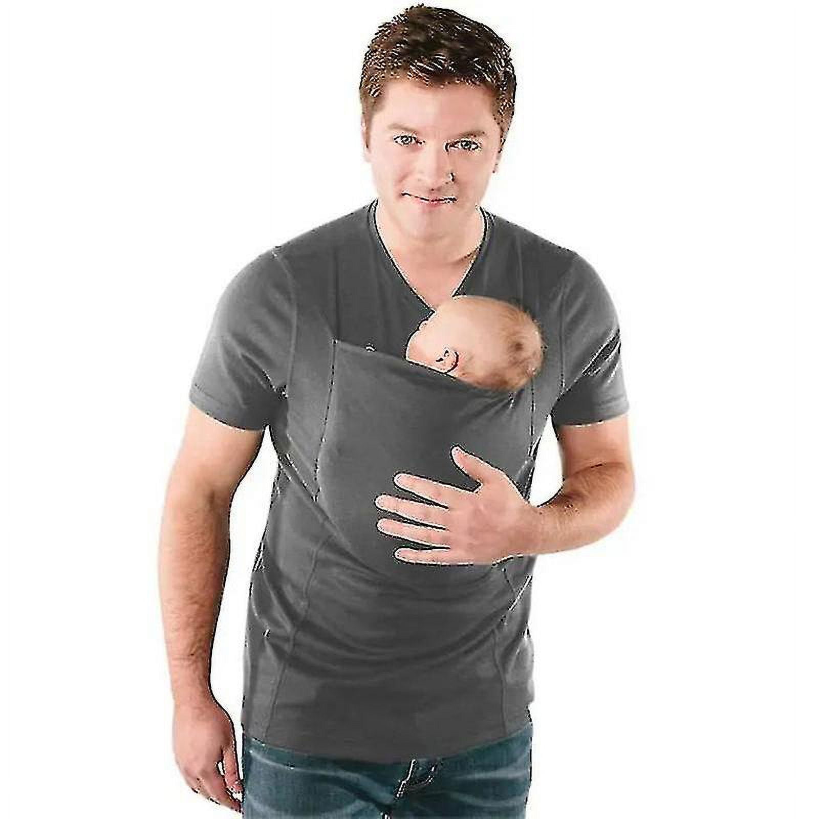 Kangaroo Dad Stretchy Infant Carrier T-shirt With Big Pocket - Walmart.com