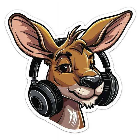 Kangaroo Dj Sticker Phone Decal Water Bottle Stickers Car Decals ...