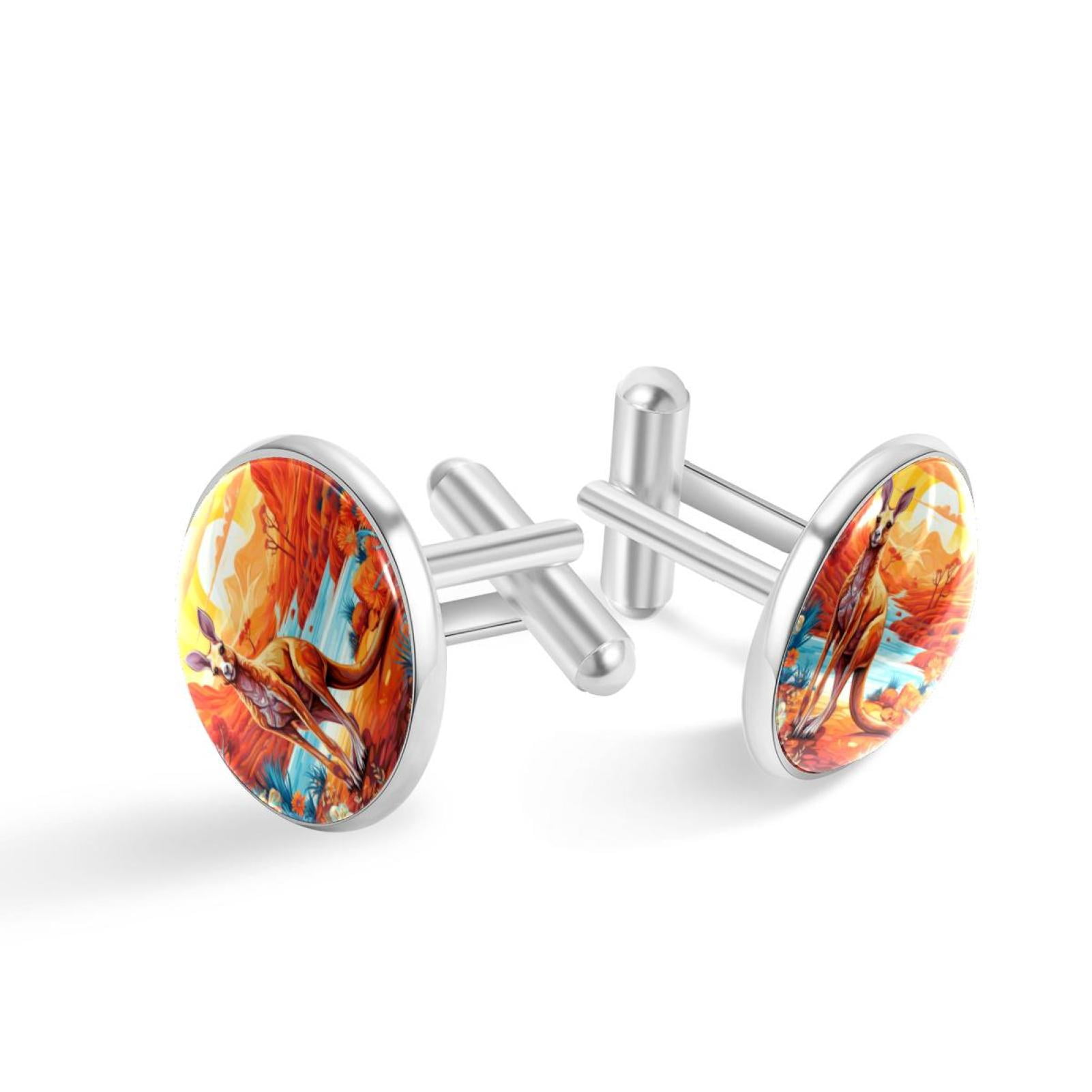 Kangaroo Elegant Mens Cufflinks Set for Formal Attire, Made of ...