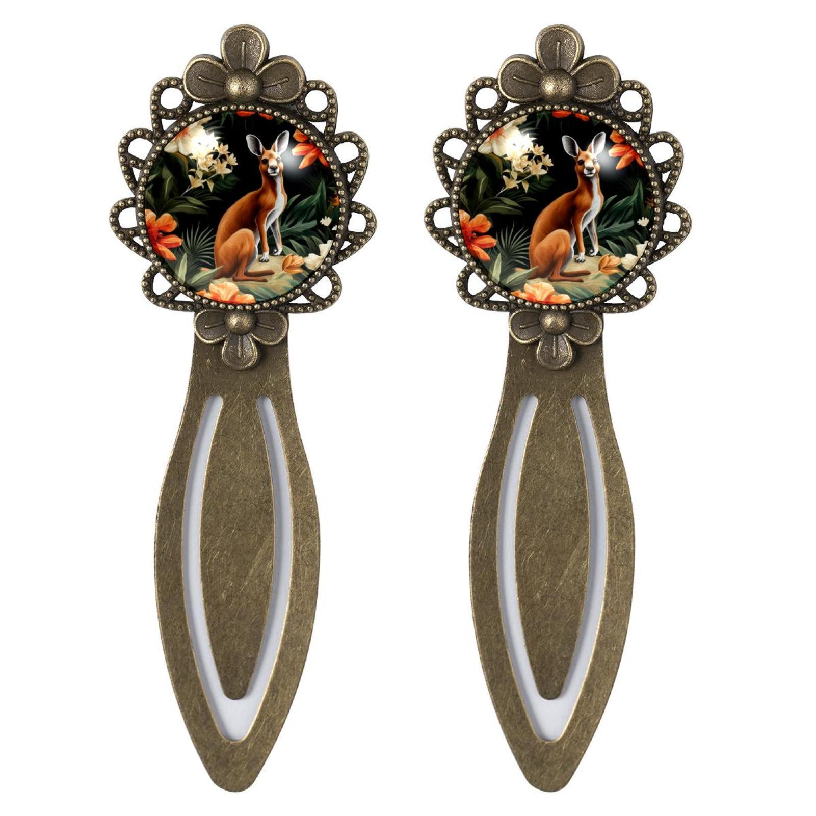 Kangaroo Elegant Vintage Copper-Colored Lace Bookmarks Set - Ideal ...