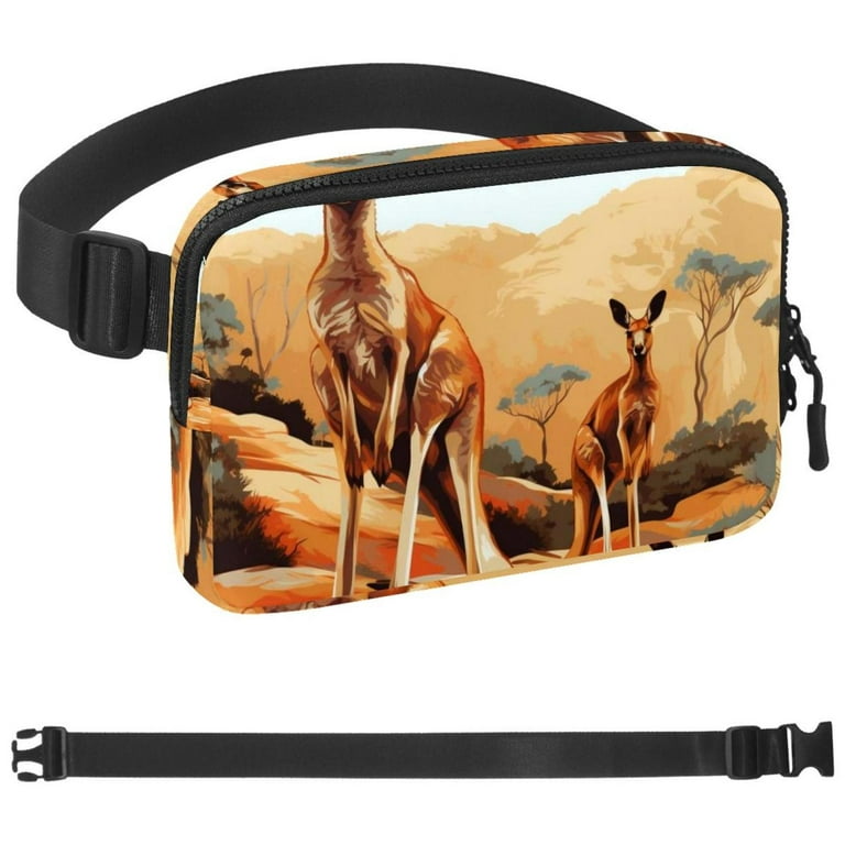 Kangaroo Fanny Pack Waist Packs for Men Women Waist Bag Hip Pack for Travel Hiking Running Outdoor Sports
