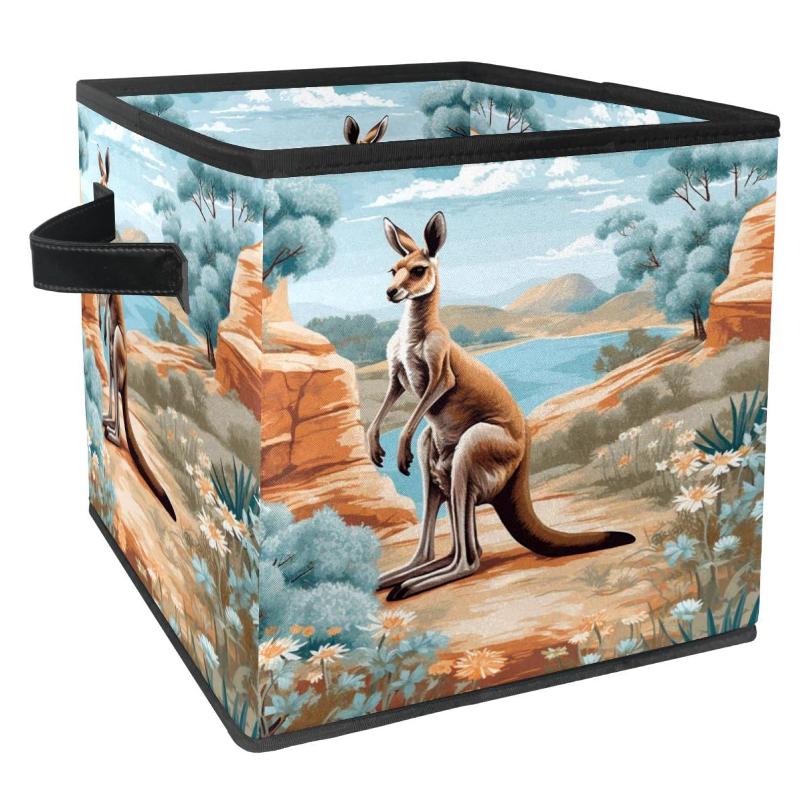 Kangaroo Foldable Clothes Storage Bins with Handle, 10.8"x10.5"x10.6 ...