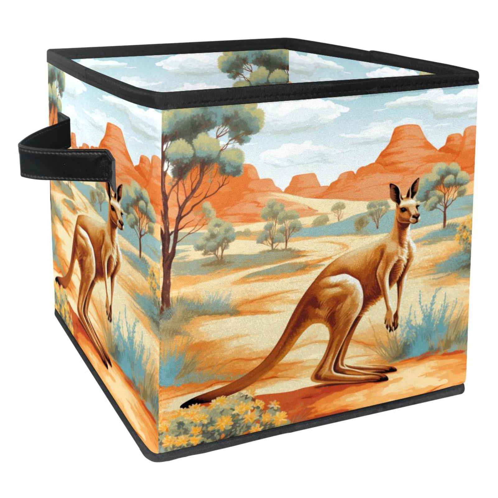 Kangaroo Foldable Storage Basket Organizer Bins with Handle, 10.8"x10.5 ...