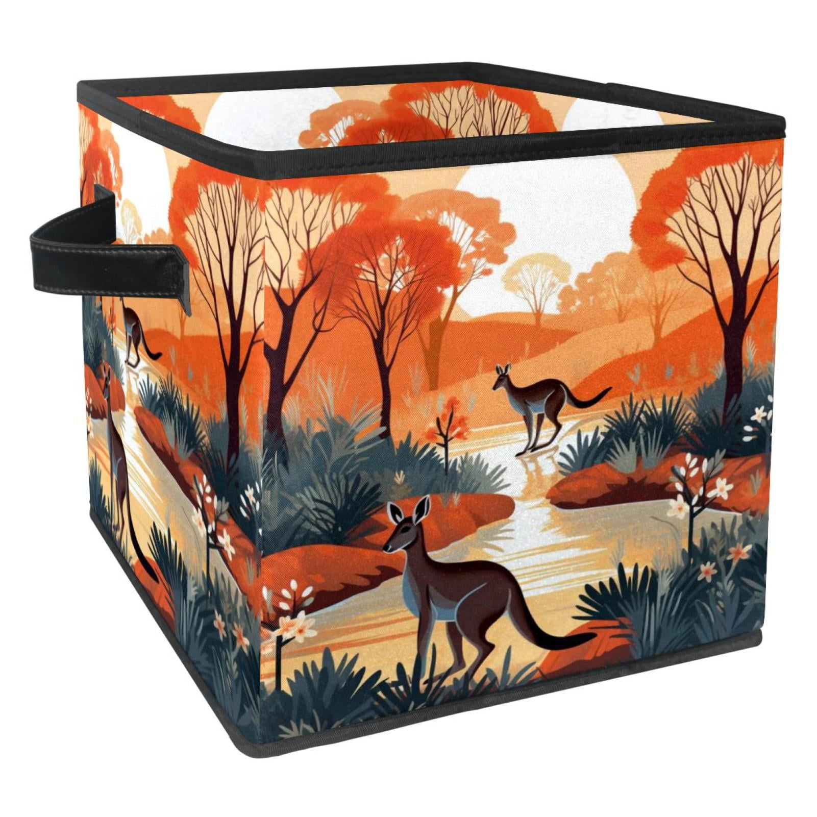 Kangaroo Foldable Toy Box Organizer Bins Storage Cubes with Handle, 10. ...