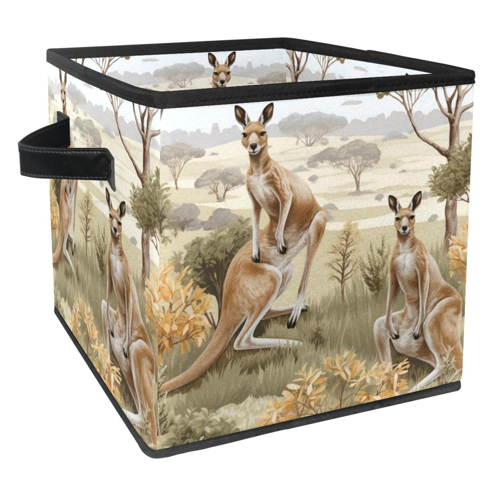 Kangaroo Foldable Toy Box Storage Cubes Storage Basket with Handle, 10. ...