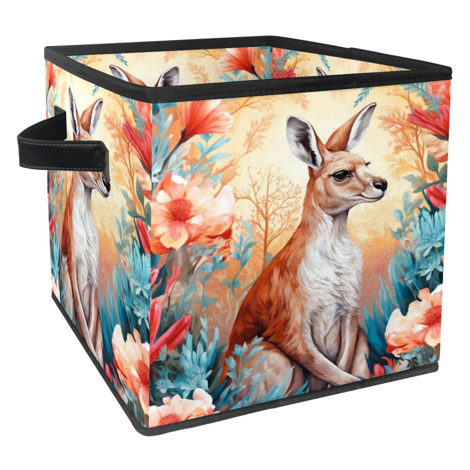 Kangaroo Foldable Toy Box with Handle, 10.8"x10.5"x10.6", Large ...