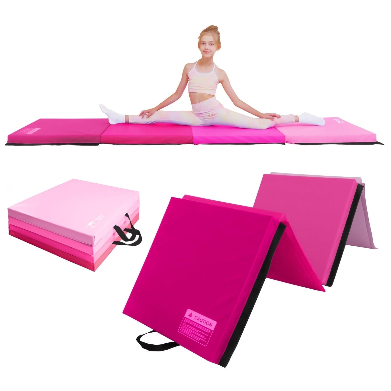 Kangaroo Hoppers Gymnastics Mat, Tumbling Mat for Kids, Foldable Tumble ...