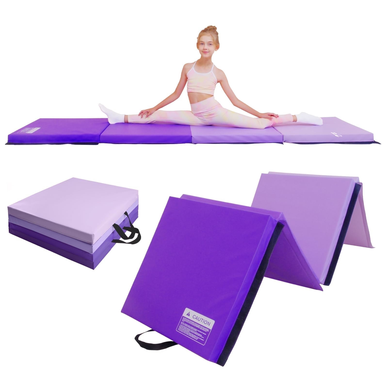 Kangaroo Hoppers Gymnastics Mat, Tumbling Mat for Kids, Foldable Tumble ...