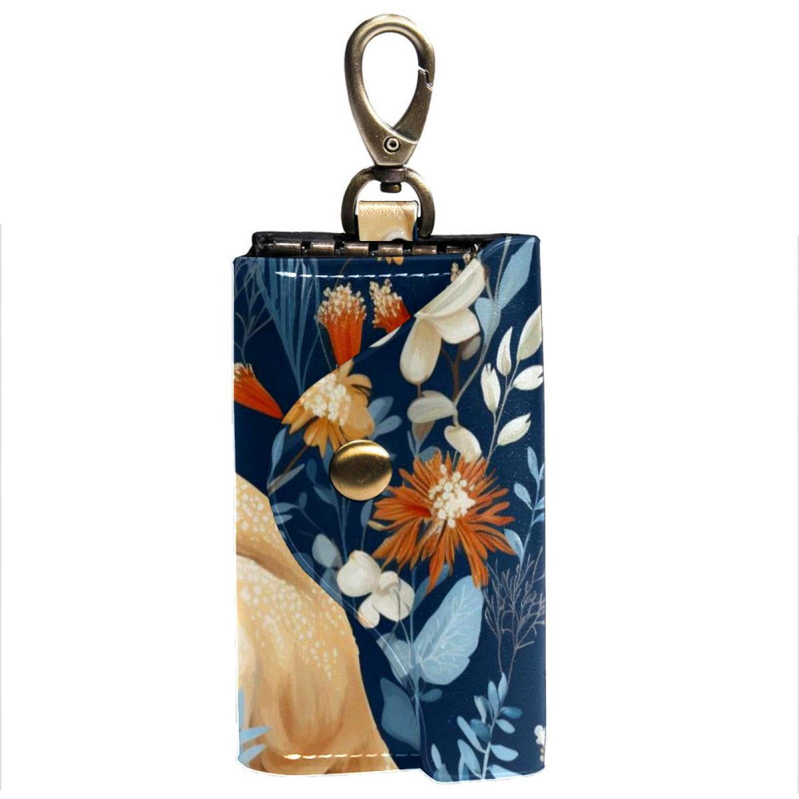 Kangaroo Key Case Card ID Holder Wallet with 6 Hooks and Side Pockets ...