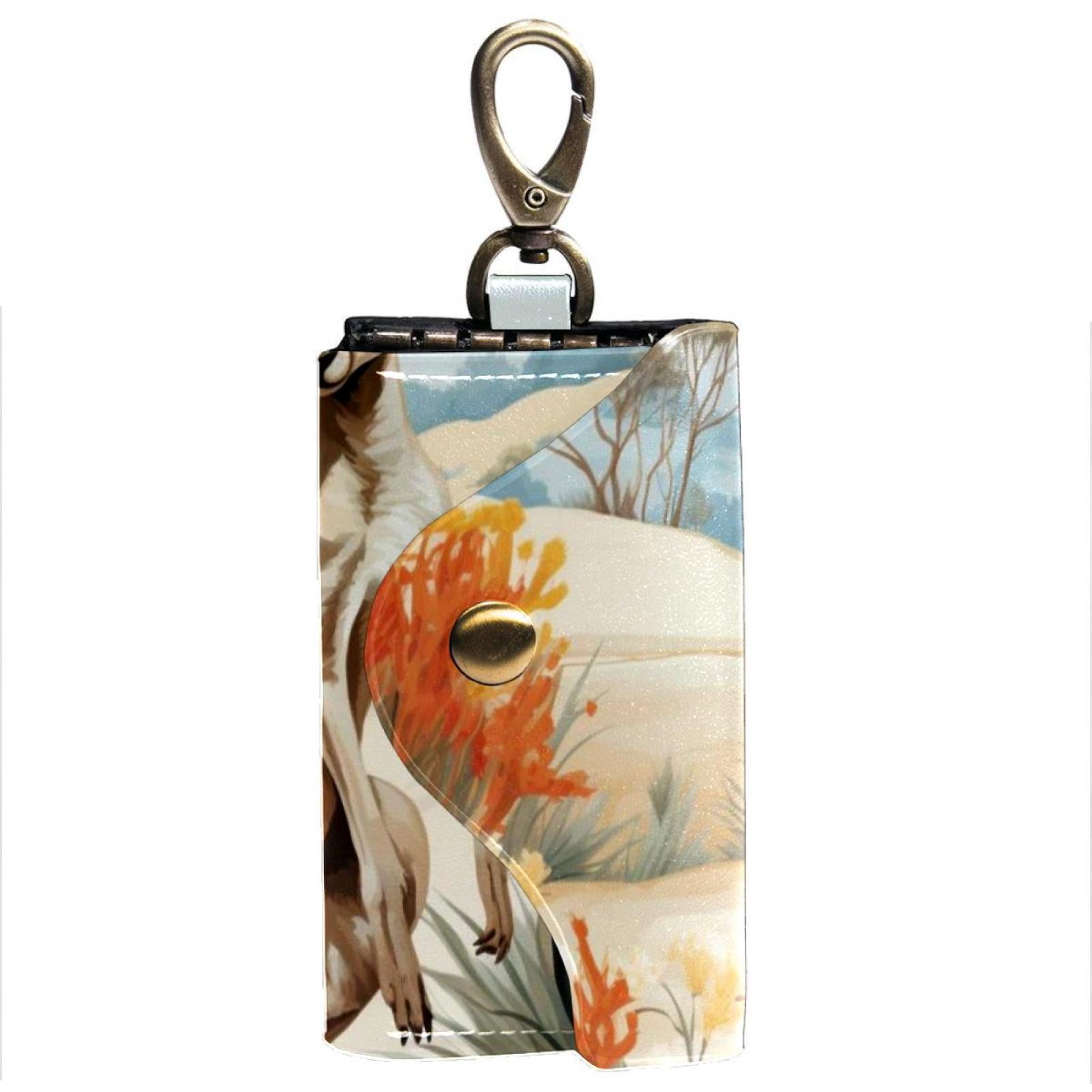 Kangaroo Key Holder Wallet with 6 Hooks, Side Pockets, and ID Card ...
