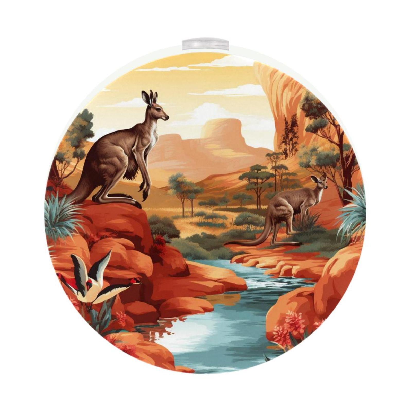 Kangaroo LED Round Night Light-2PCS | Energy-Efficient Plug-in ...