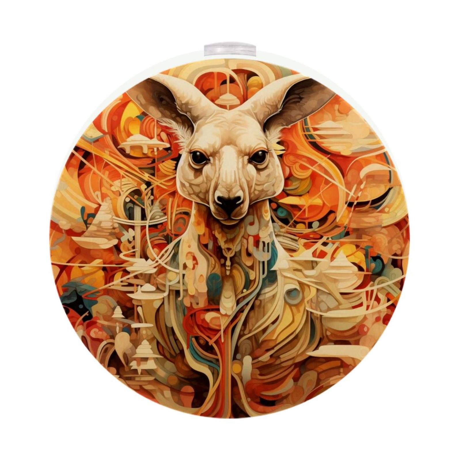 Kangaroo LED Round Night Light-2PCS, Plug-in Dusk-to-Dawn Auto Sensor ...