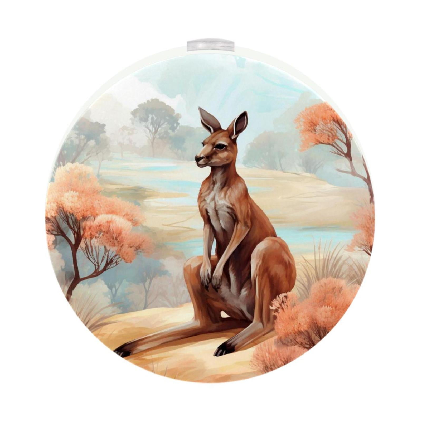 Kangaroo LED Round Night Light-2PCS, Plug-in Dusk-to-Dawn Auto Sensor ...