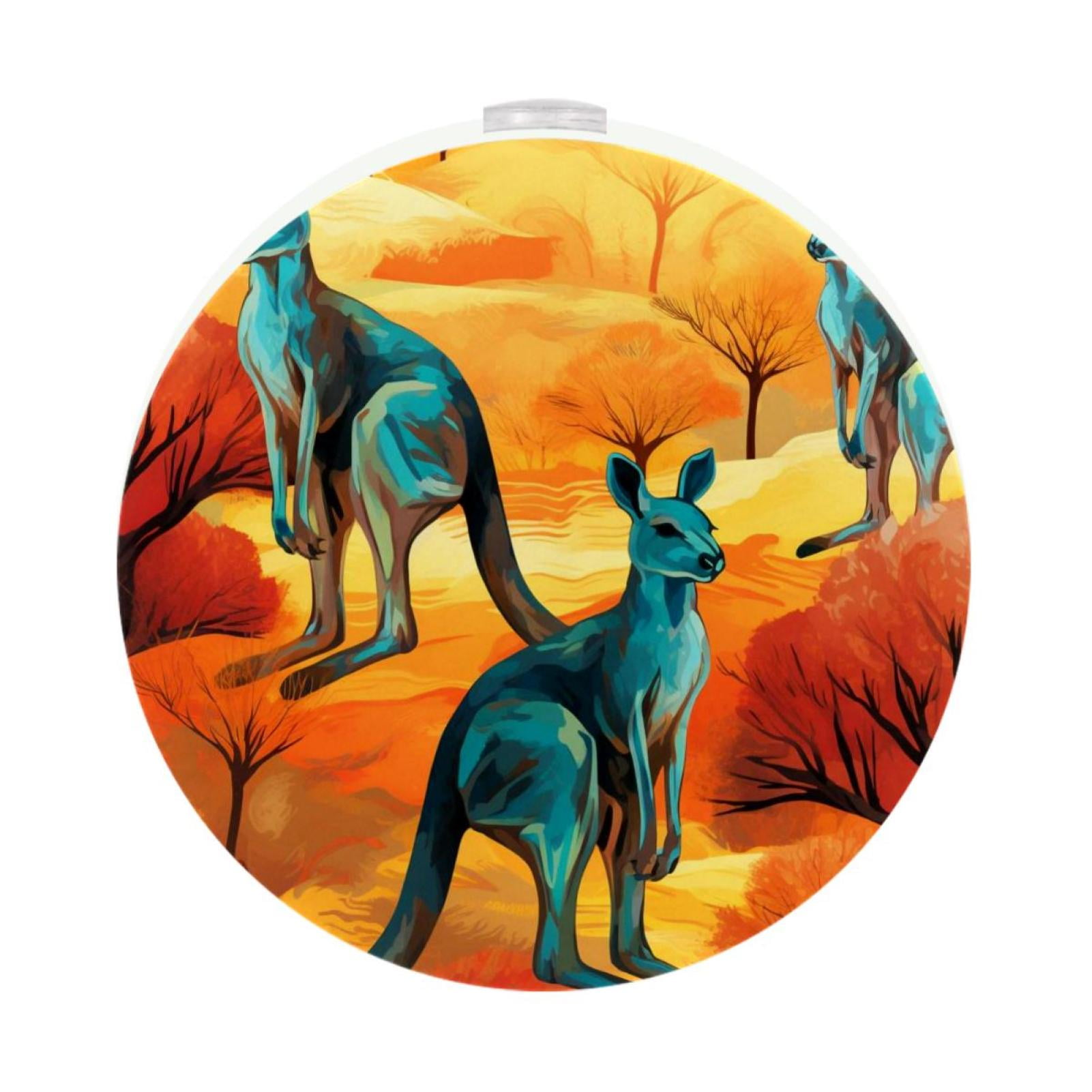 Kangaroo LED Round Night Light - 2PCS, Plug-in Dusk-to-Dawn Sensor ...