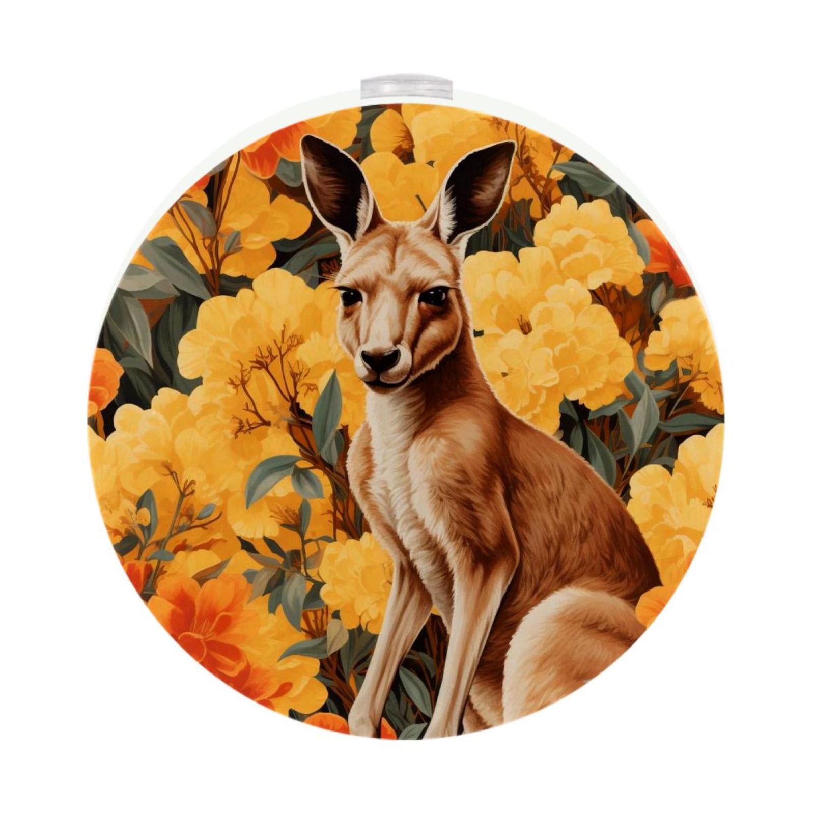 Kangaroo LED Round Night Light-2PCS, Plug-in Wall Nightlight with Dusk ...