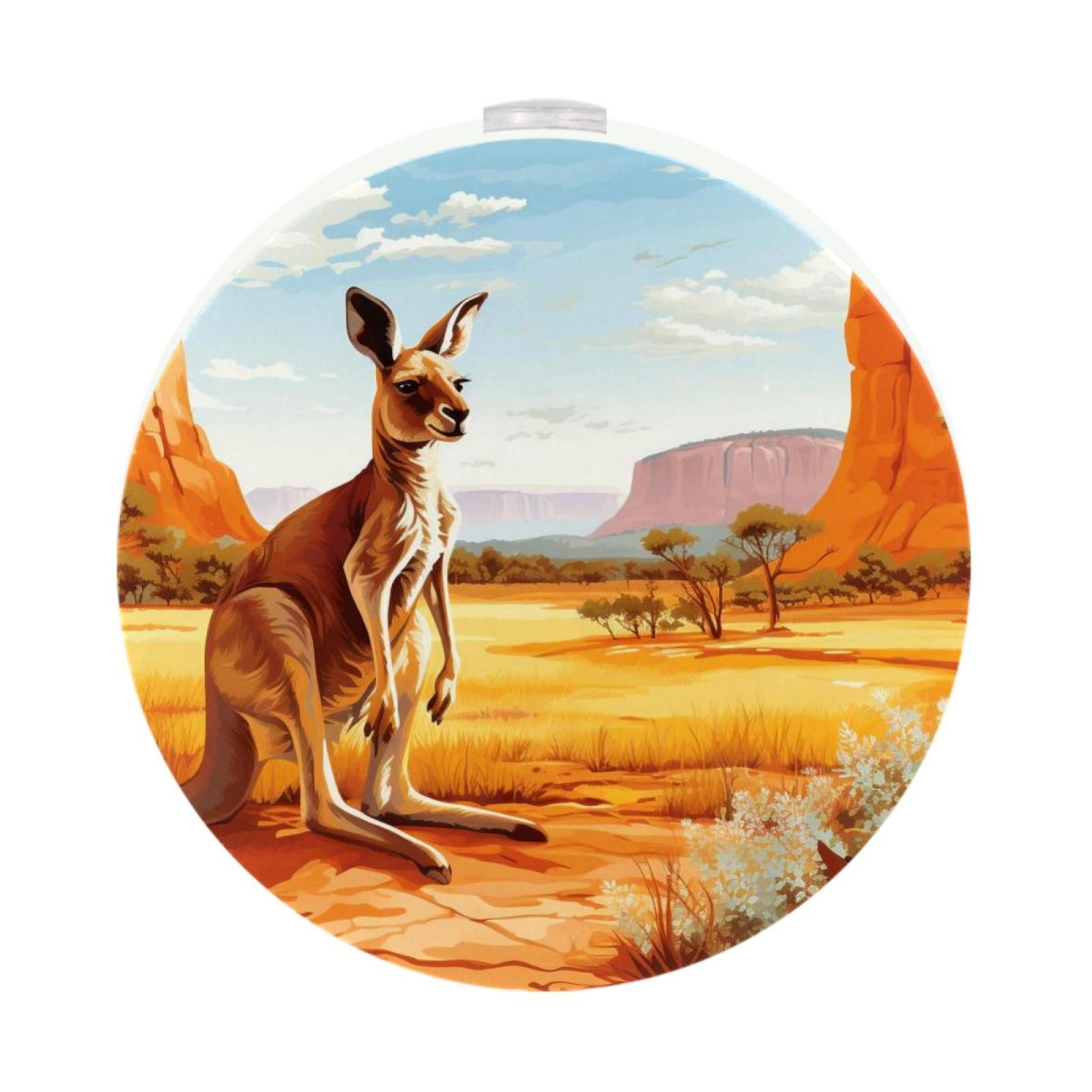 Kangaroo LED Round Night Light-2PCS: Wireless & Portable Small Lights ...