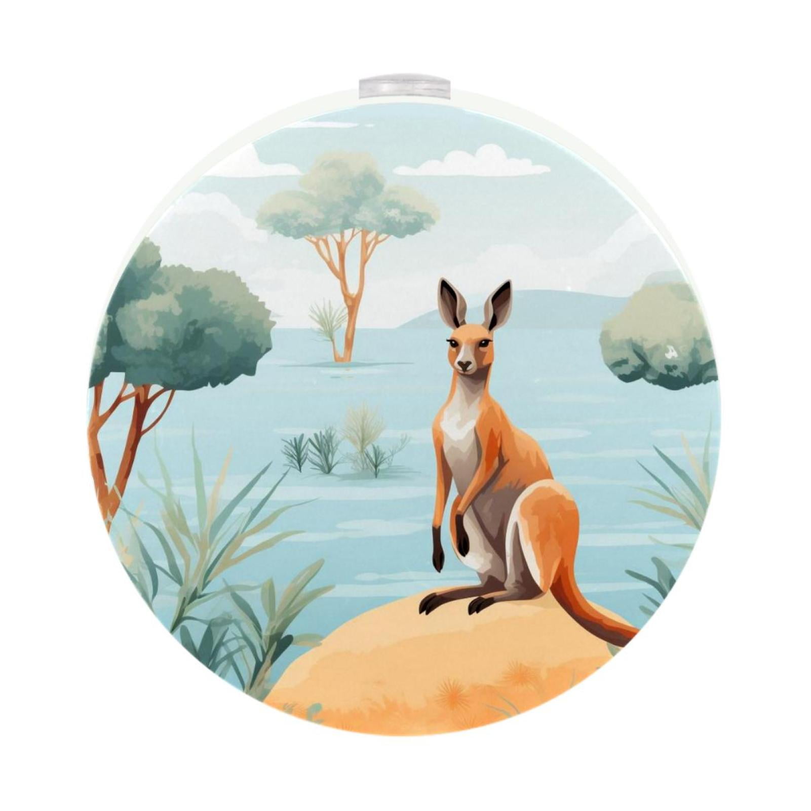 Kangaroo LED Round Night Light-2PCS for a Relaxing and Safe Ambiance in ...