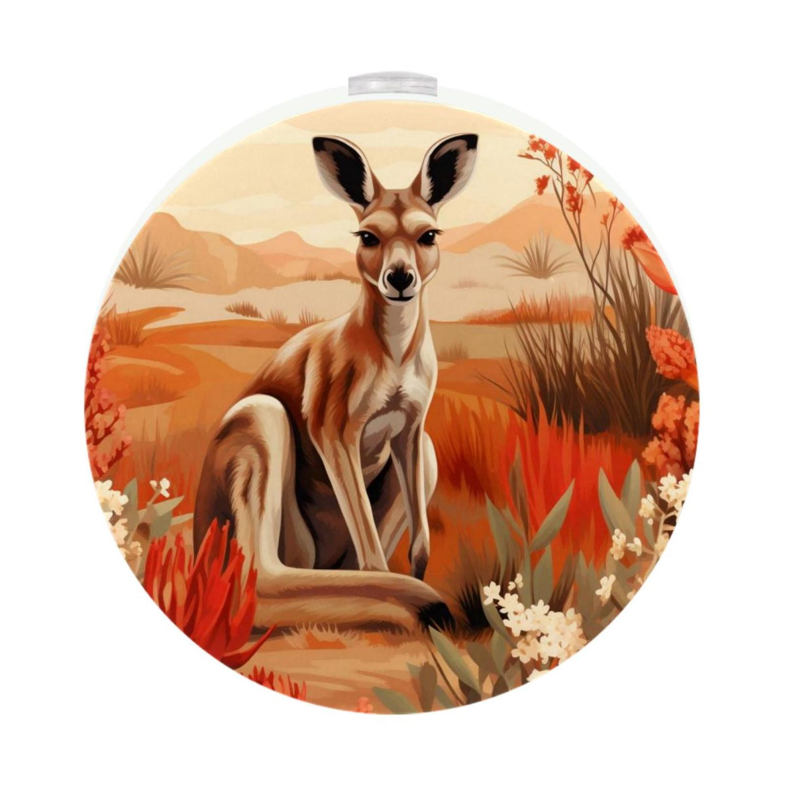 Kangaroo LED Round Night Light- Set of 2, Portable Rechargeable Mini ...